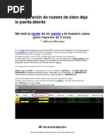 Guía para Acceder a Routers Claro | PDF | Enrutador (Computación ...