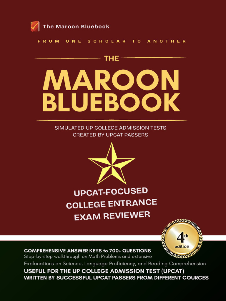 UPCAT Review: Maroon Bluebook Guide | PDF
