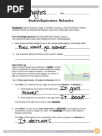 Refraction Lab - Gizmo | PDF