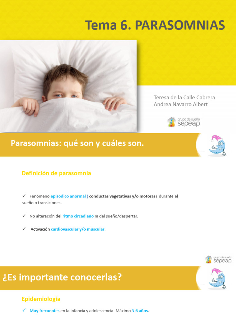 Guía sobre Parasomnias en Niños | PDF | Pesadilla | Dormir