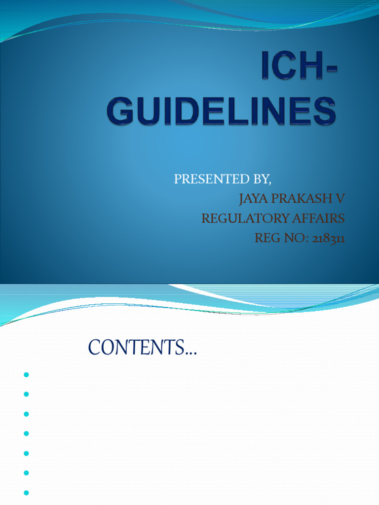 ICH Guidelines for Pharmaceutical Regulation | PDF | Pharmacology ...