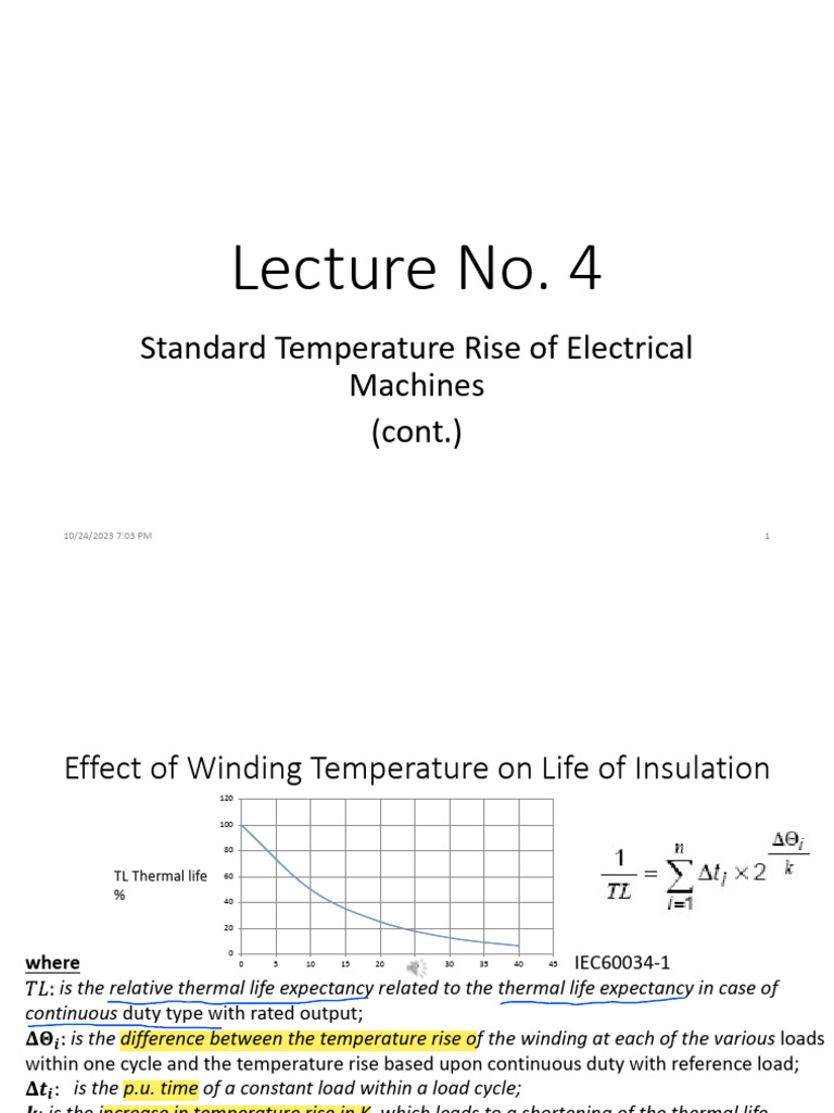 Electrical Machines Temperature Rise Analysis | PDF | Coolant ...