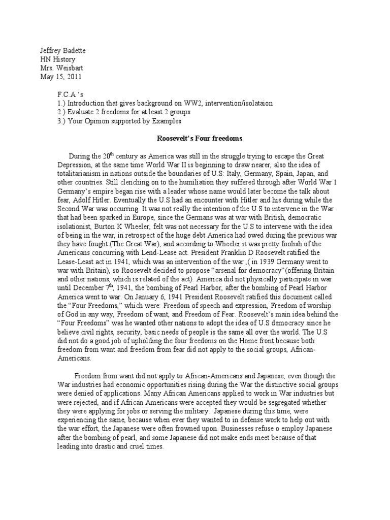 WW2 2 | PDF | Franklin D. Roosevelt | Racism