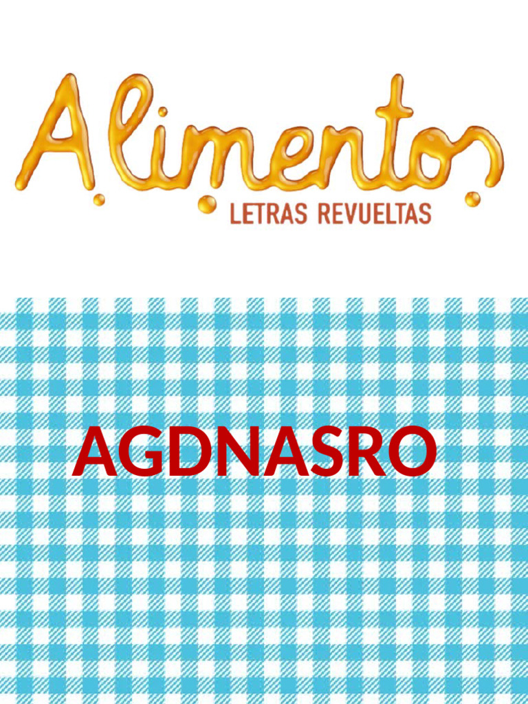 Palabras Revueltas Alimentos | PDF