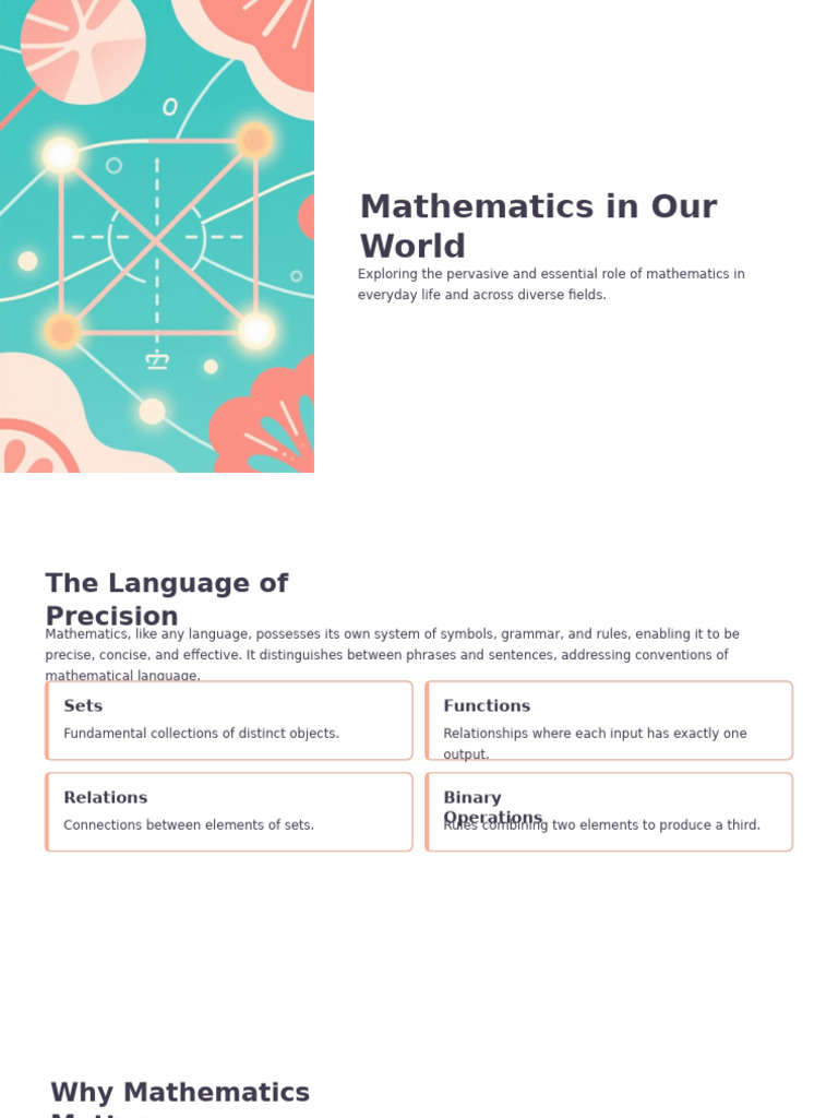 Mathematics in Our World | PDF | Pattern | Mathematics