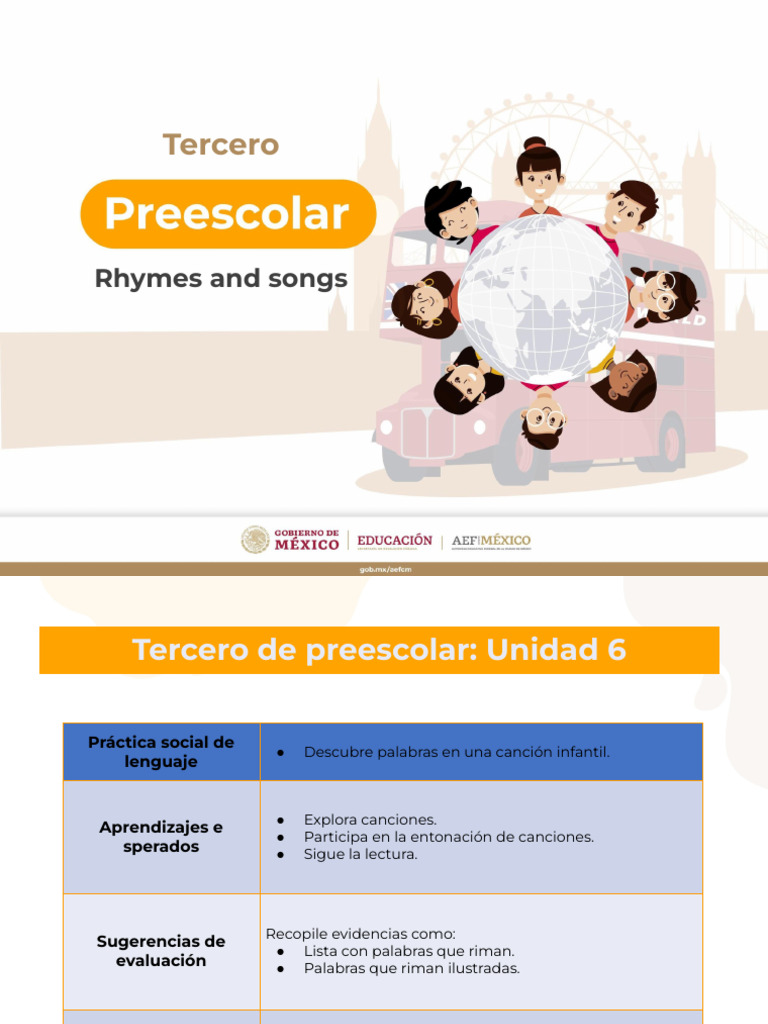 UNIT 6 - Rhymes and Songs | PDF