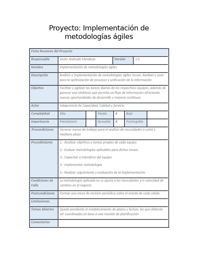 Implementación de Metodologías Ágiles | PDF | Scrum (desarrollo de ...