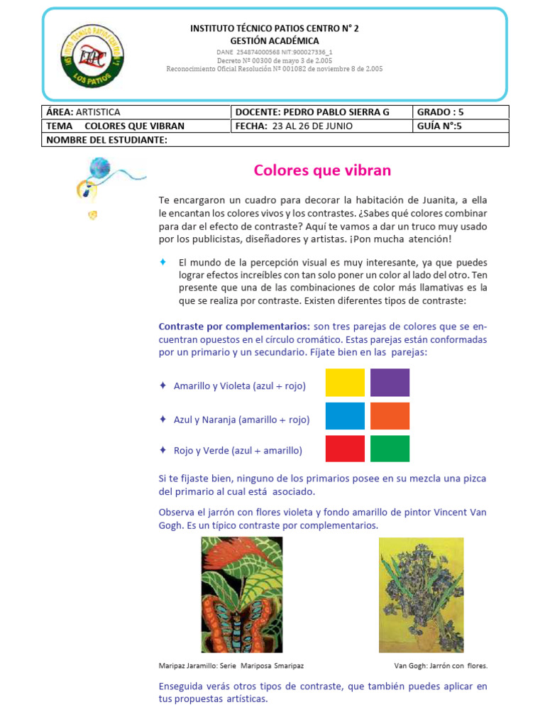 Guia Contraste Colores Claros y Oscuros | PDF | Color | Amarillo