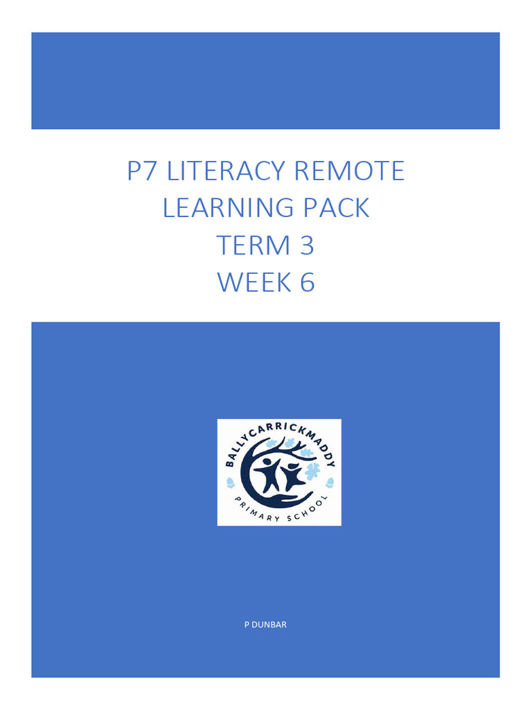 Term 3 Week 6 LITERACY Remote Learning Pack | PDF | Zoo | Zoology