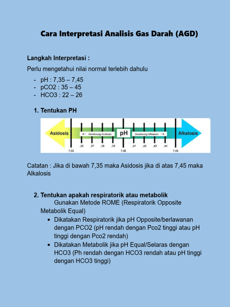 Interpretasi Analisis Gas Darah AGD | PDF
