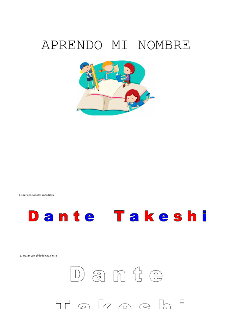 Aprendo Mi Nombre-Dante | PDF