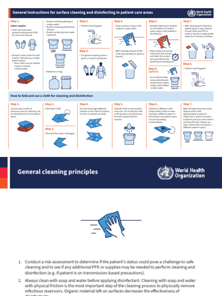 General Instructions For Surface Cleaning and Disinfecting in Patient ...