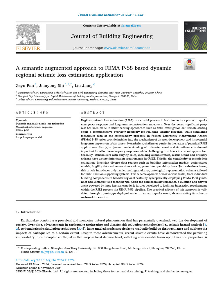 Dynamic RSLE via FEMA P-58 and Semantics | PDF | Resource Description ...
