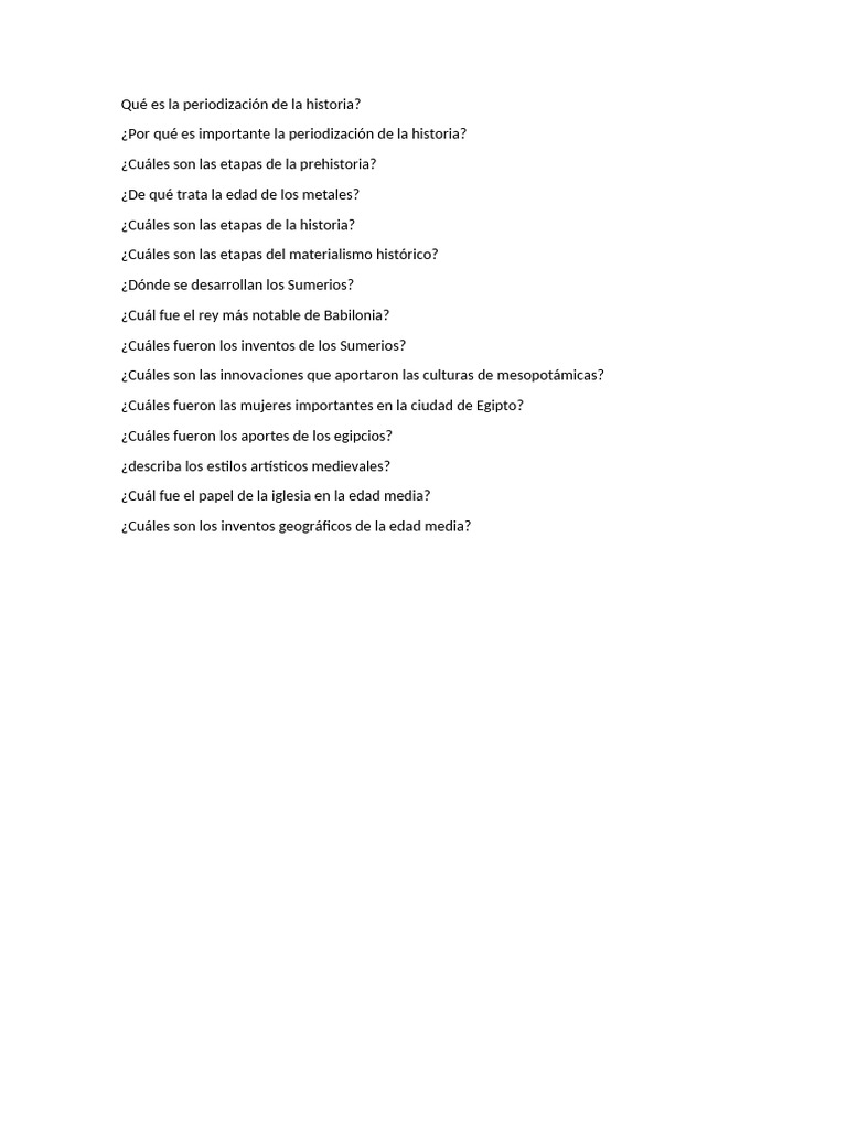 Qué Es La Periodización de La Historia | PDF