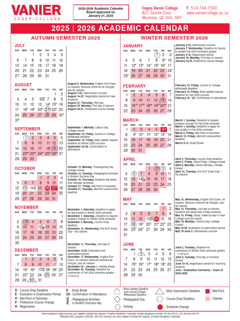 AcademicCalendar25 26 REVISED | PDF | Academic Term | Educational ...