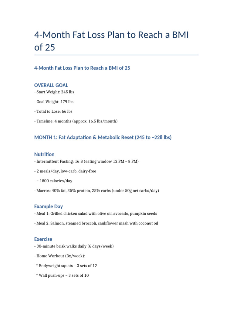 Fat_Loss_Plan_to_BMI_25 | PDF