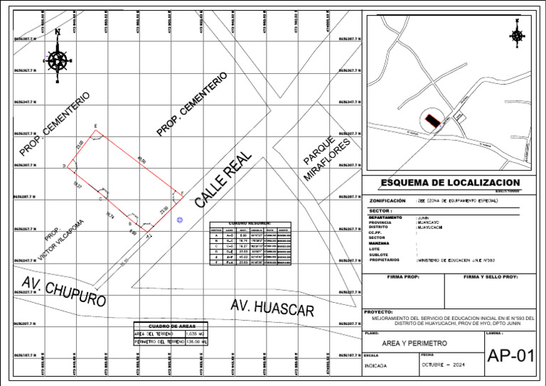 PLANO AREA Y PERI - HUAYUCACHI-Model | PDF
