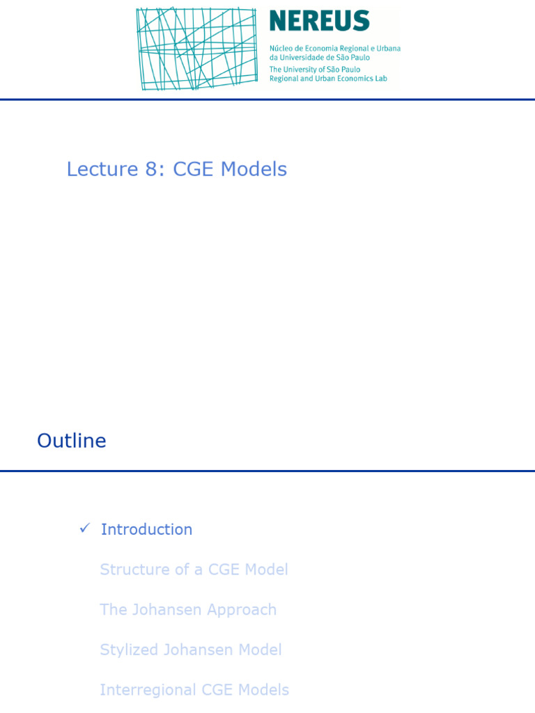 Untuk Presentasi Lecture 8 CGE Models | PDF | Demand | Labour Economics