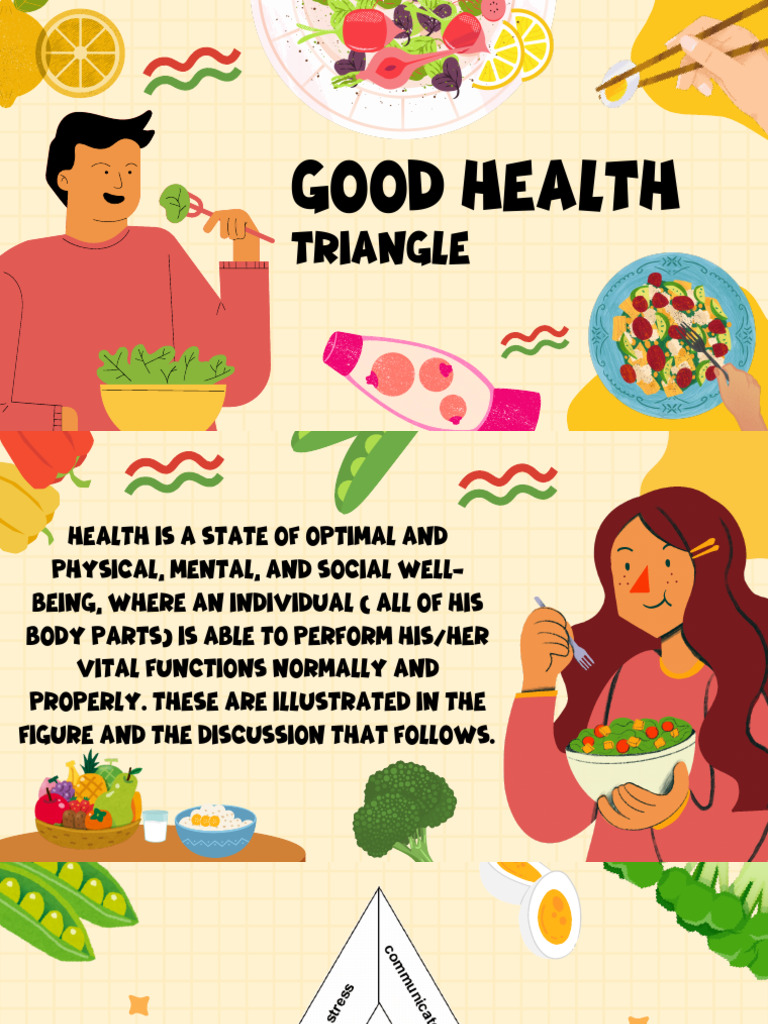Yellow Illustrative Healthy Food Components Presentation | PDF
