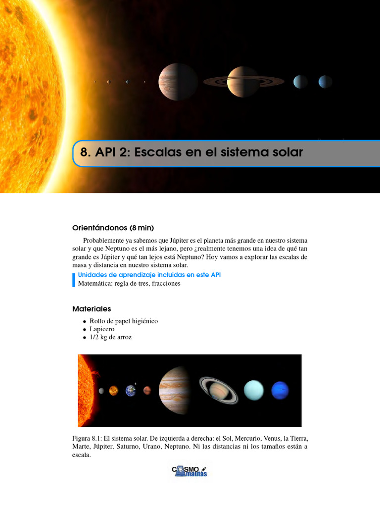 Escalas en El Sistema Solar | PDF | Sistema solar | Unidad Astronómica