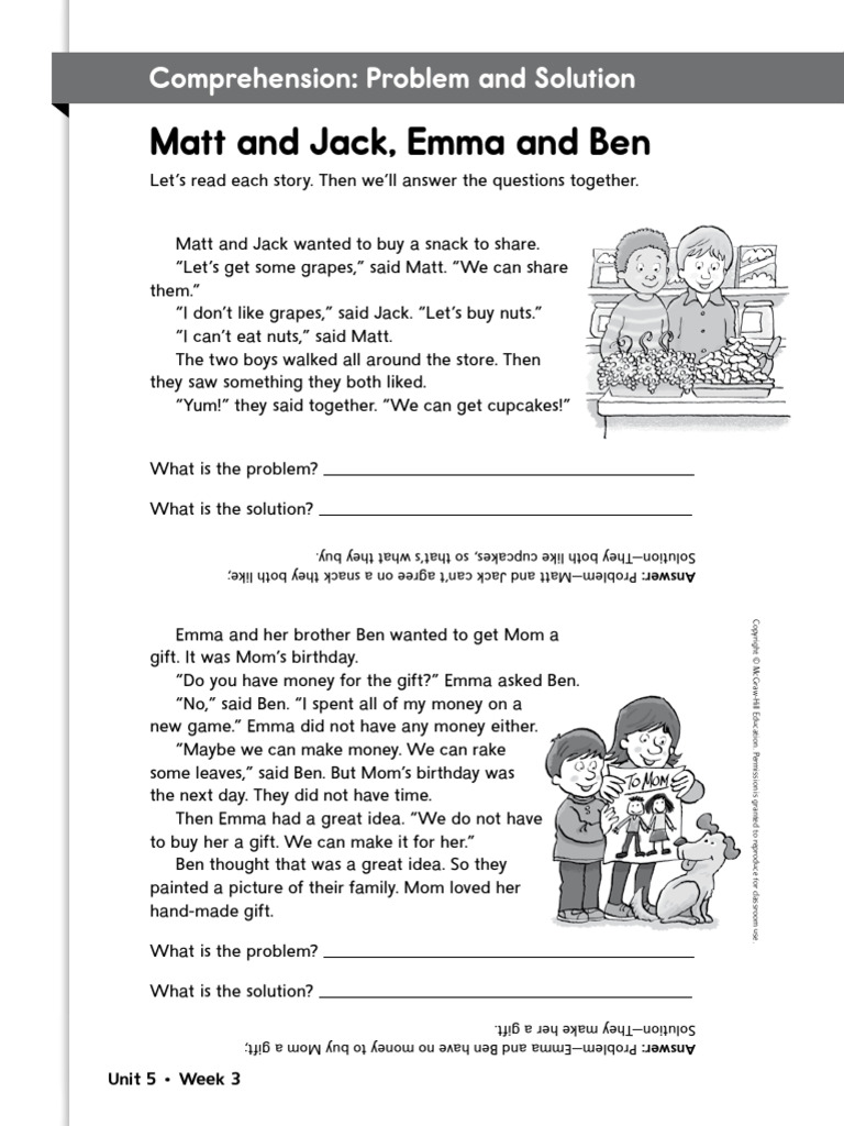 Problem-Solution Stories for Kids | PDF