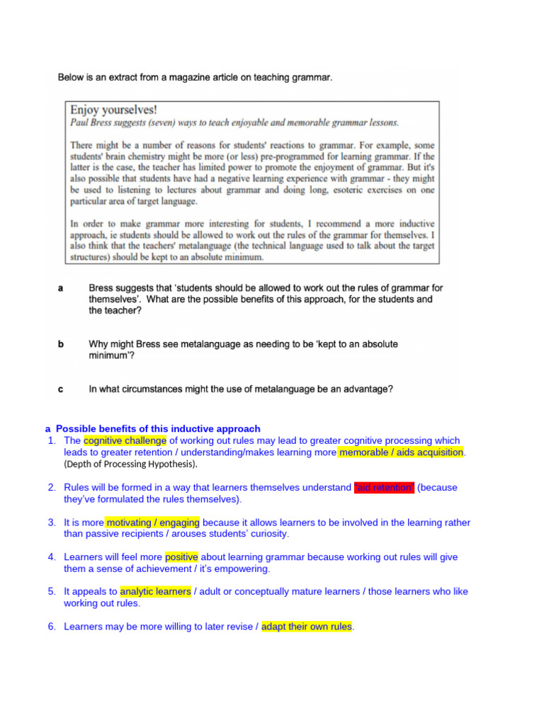 Inductive Way & Metalanguage | PDF | Learning | Constructivism (Philosophy Of Education)