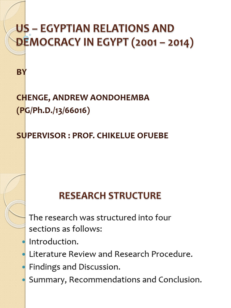 US-Egypt Relations and Democracy (2001-2014) | PDF | Egypt | Democracy