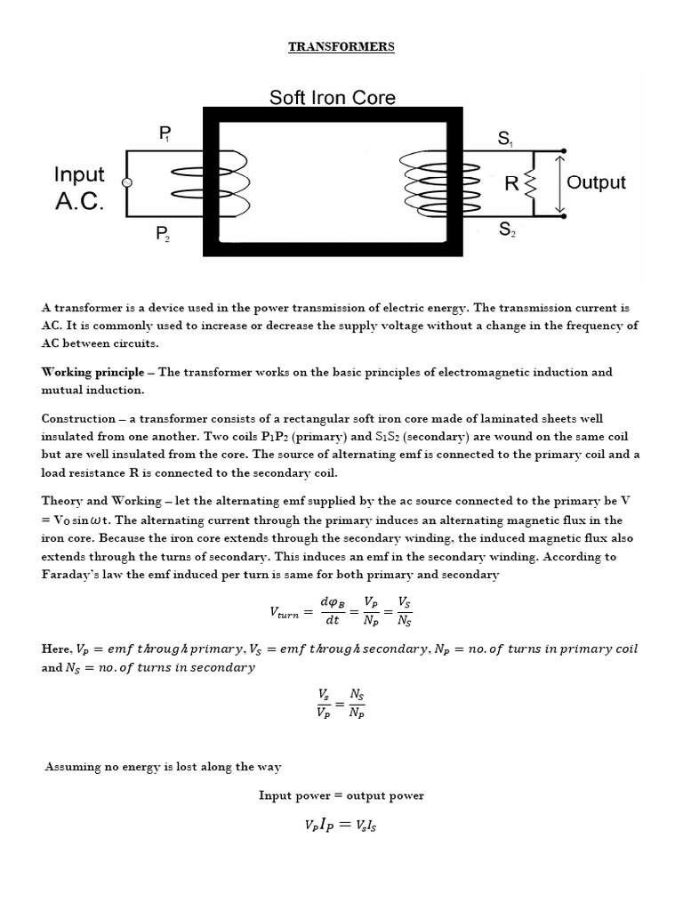 AC Generators vs. Transformers Explained | PDF | Transformer ...