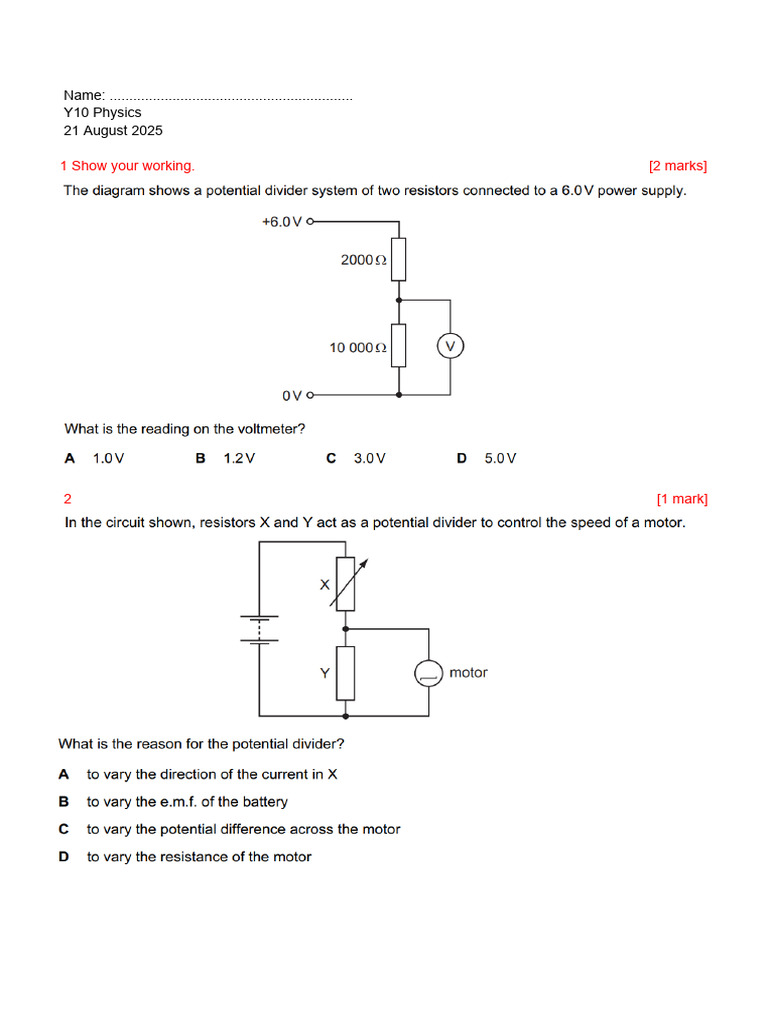 Practice Physics Questions | PDF