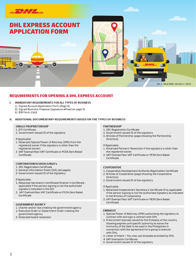 DHL Express Application Form | PDF | Dangerous Goods | Credit Card