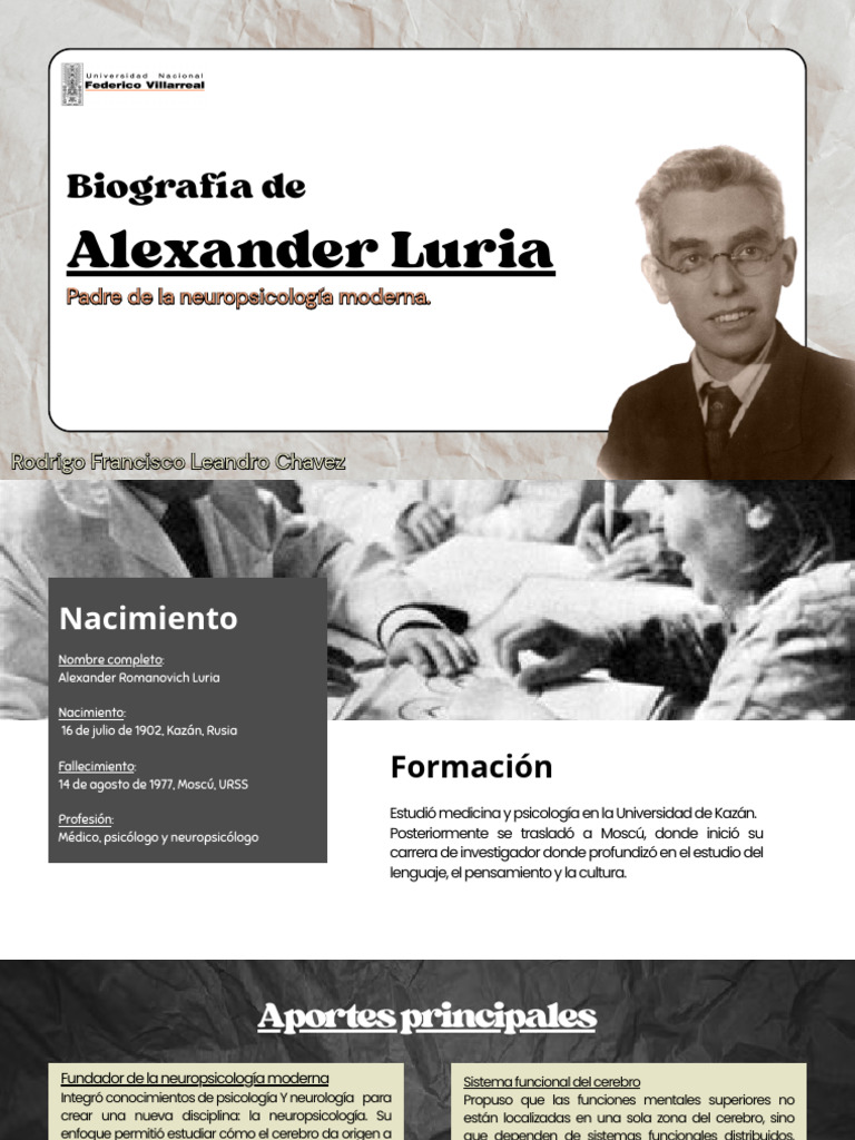 Biografía de Alexander Luria | PDF | Neuropsicología | Cerebro