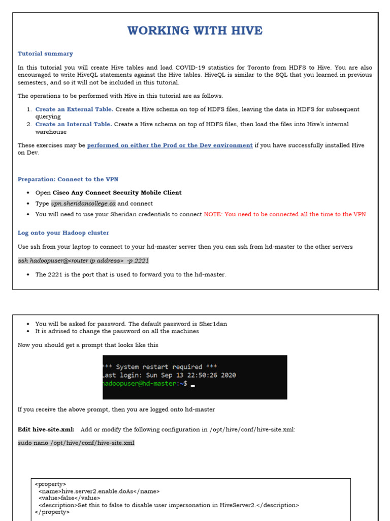 Working With Hive | PDF | Table (Database) | System Software