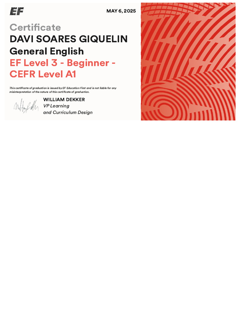 EF Level 3 - Beginner - CEFR Level A1 | PDF