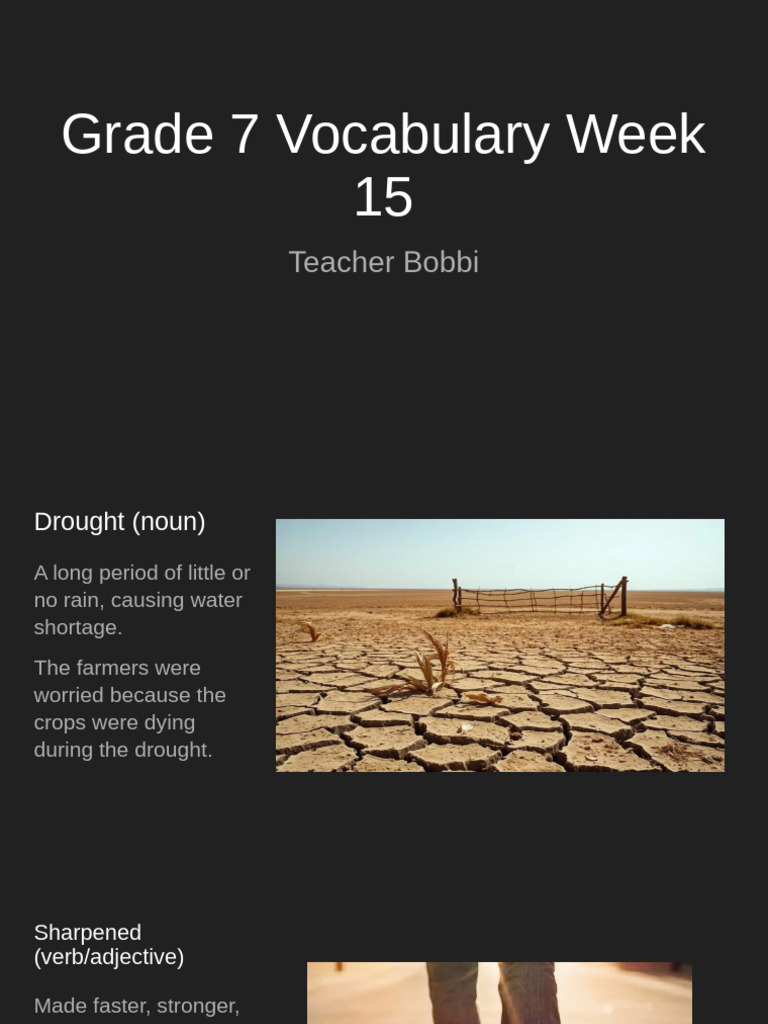 Grade 7 Vocabulary Week 15 | PDF