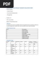 Sensorry Evaluation (Hedonic Scale) | PDF