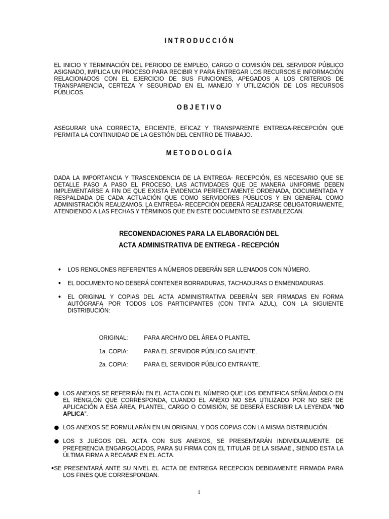 Propuesta de Formato de ACTA | PDF