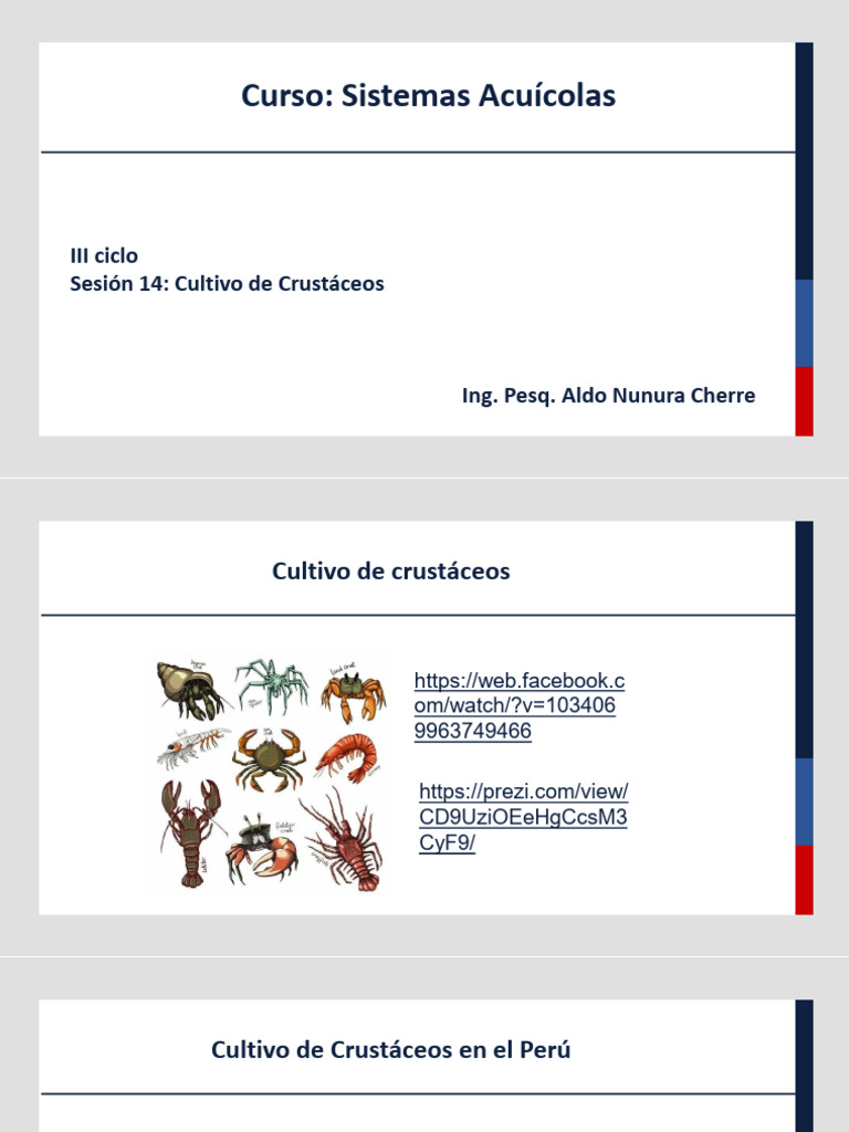 SESIÓN14 Cultivo de Crustáceos | PDF