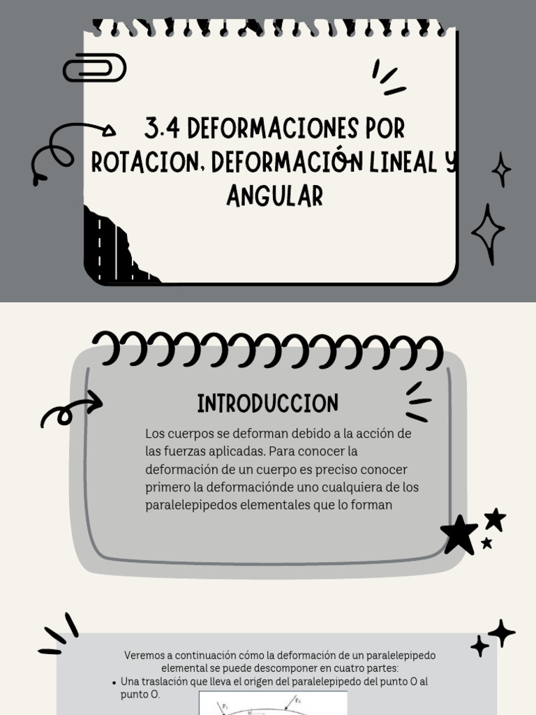 Deformaciones por Rotación y Lineales | PDF | Deformación (ingeniería ...