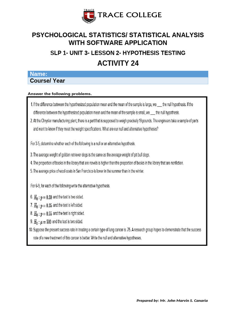 SLP 1 Unit 3 Lesson 2 Activity 24 | PDF