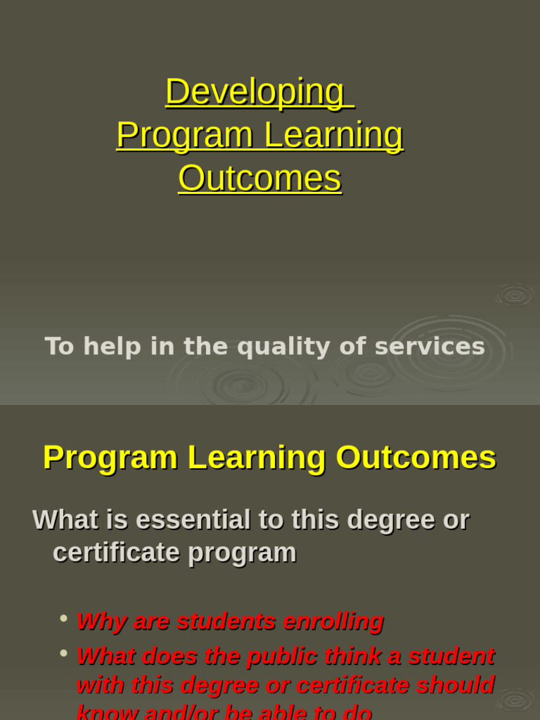 Distinguishing Objectives and Outcomes | PDF | Learning | Speech