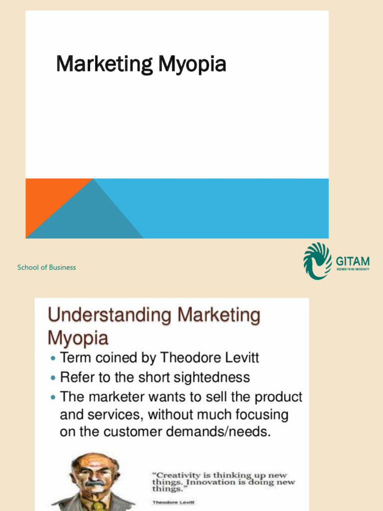 Marketing Myopia Unit 1 | PDF