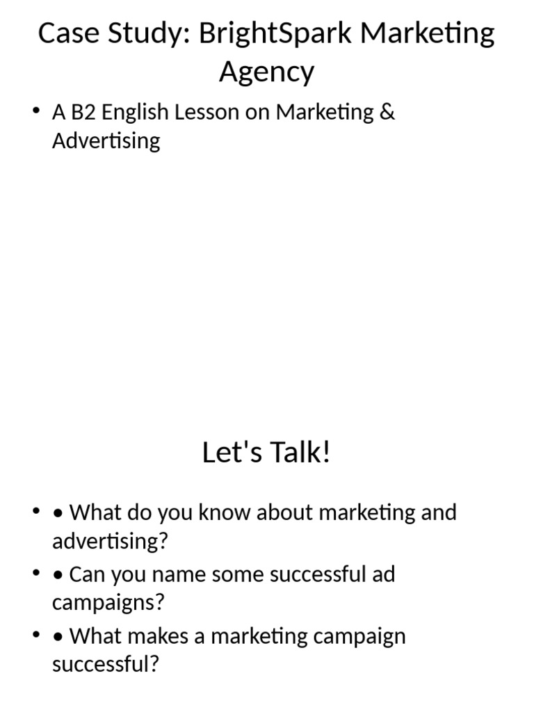 B2 Marketing Strategies Case Study | PDF | Advertising | Reading ...
