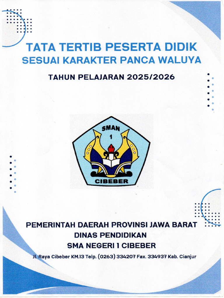 Tata Tertib Peserta Didik 2025-2026 Sesuai Panca Waluya | PDF