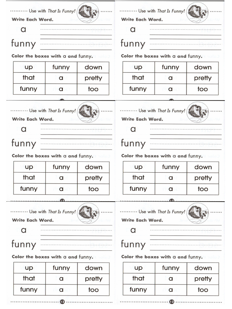 That Is Funny Worksheet | PDF