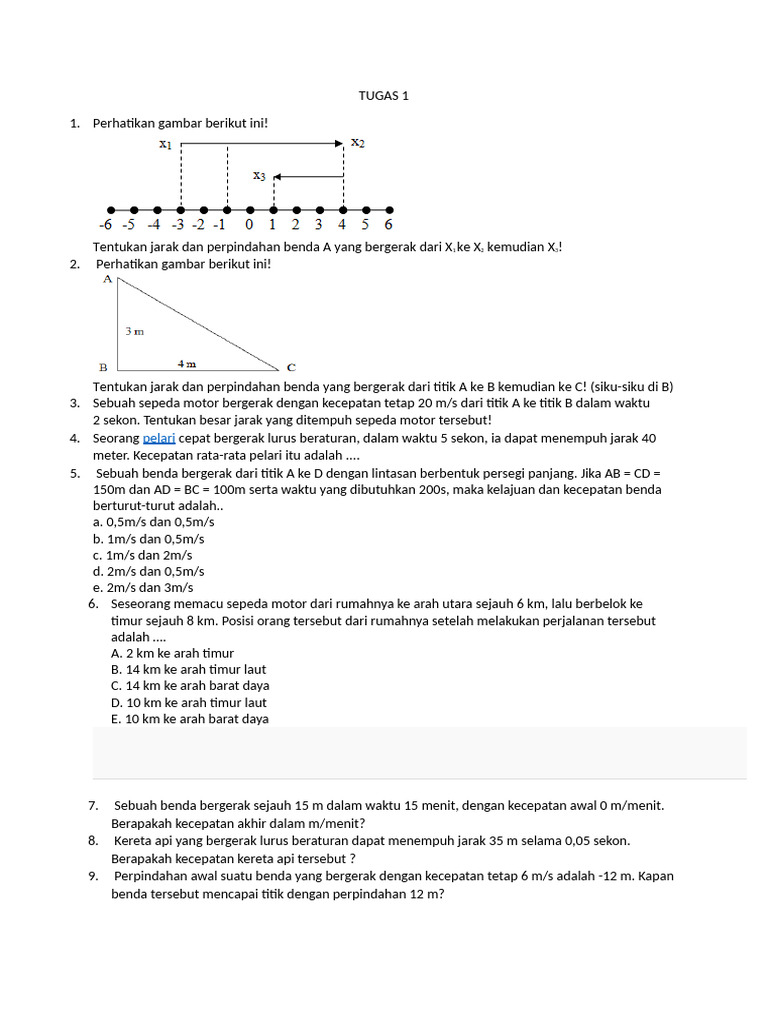 Kelajuan Rata-rata Benda Persegi Panjang | PDF