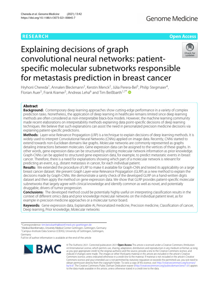 Graph-CNNs for Breast Cancer Prediction | PDF | Machine Learning | Deep ...