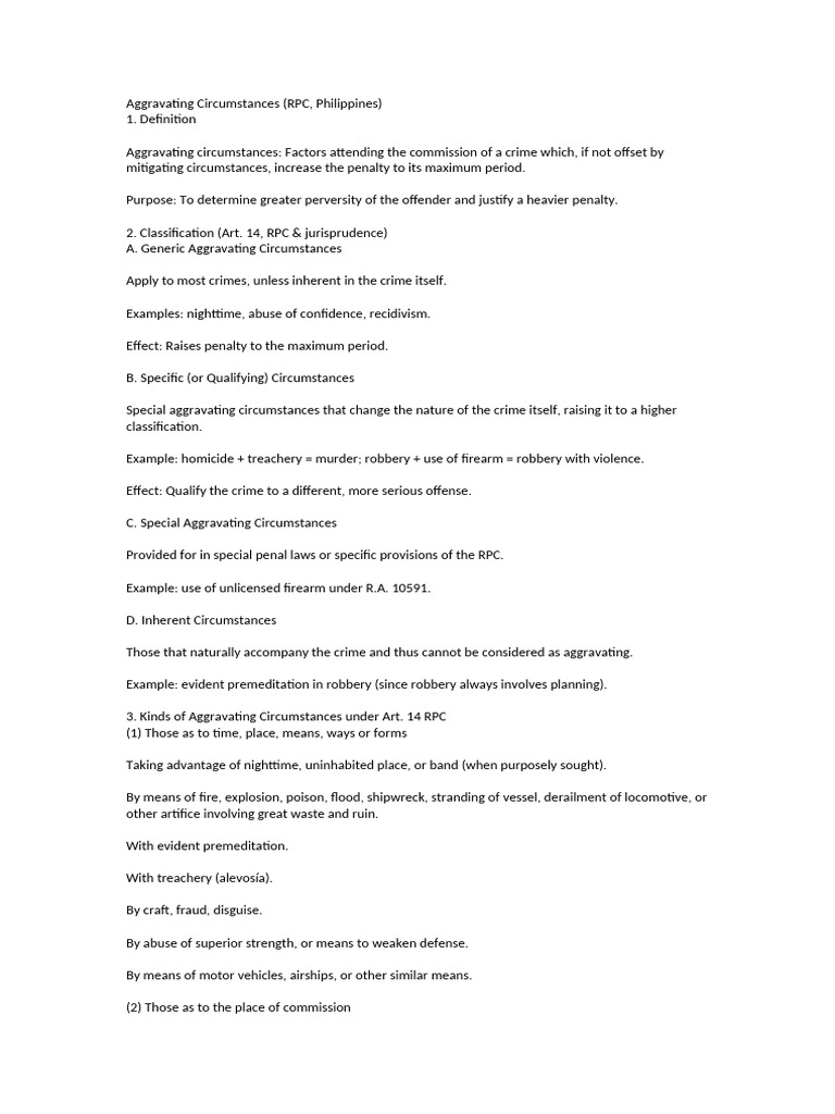 Aggravating Circumstances | PDF | Crimes | Crime & Violence
