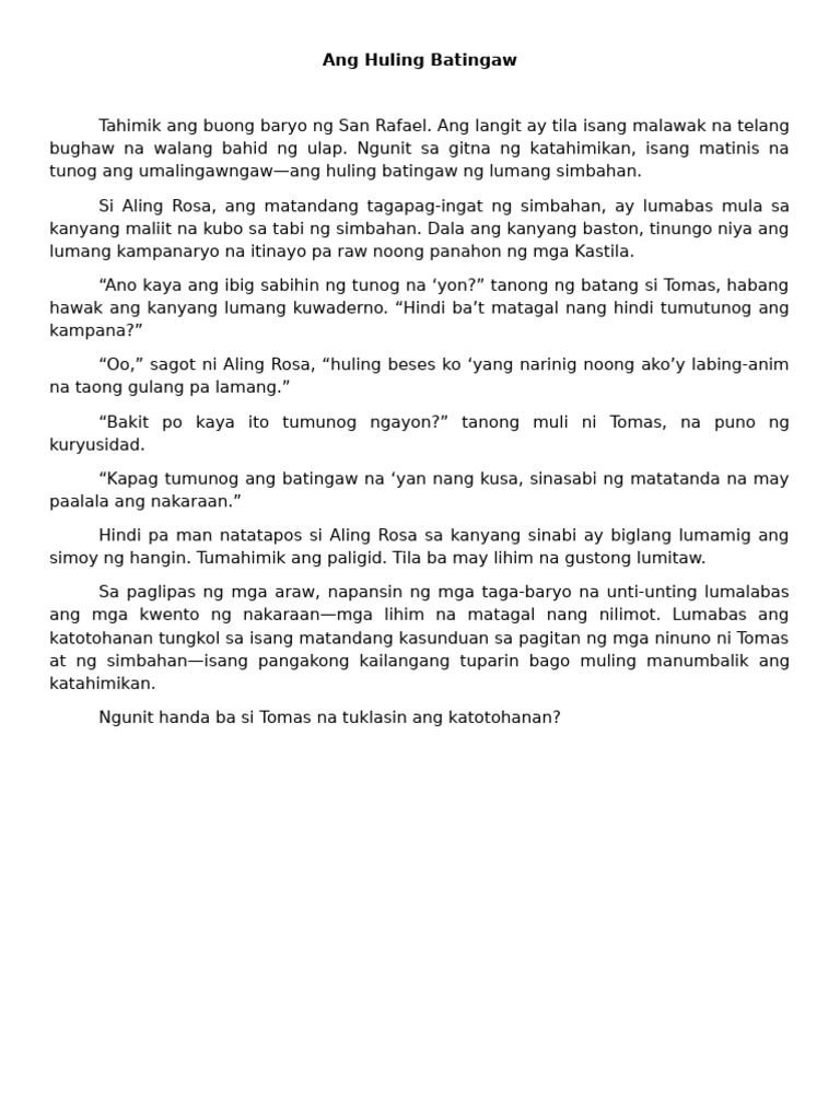G11 - Reading Filipino W2 | PDF
