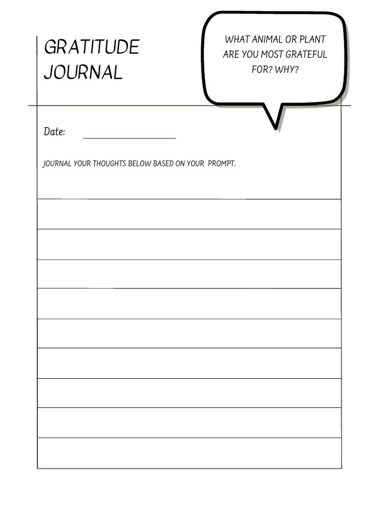 Gratitude Journal Prompts for Adults | PDF