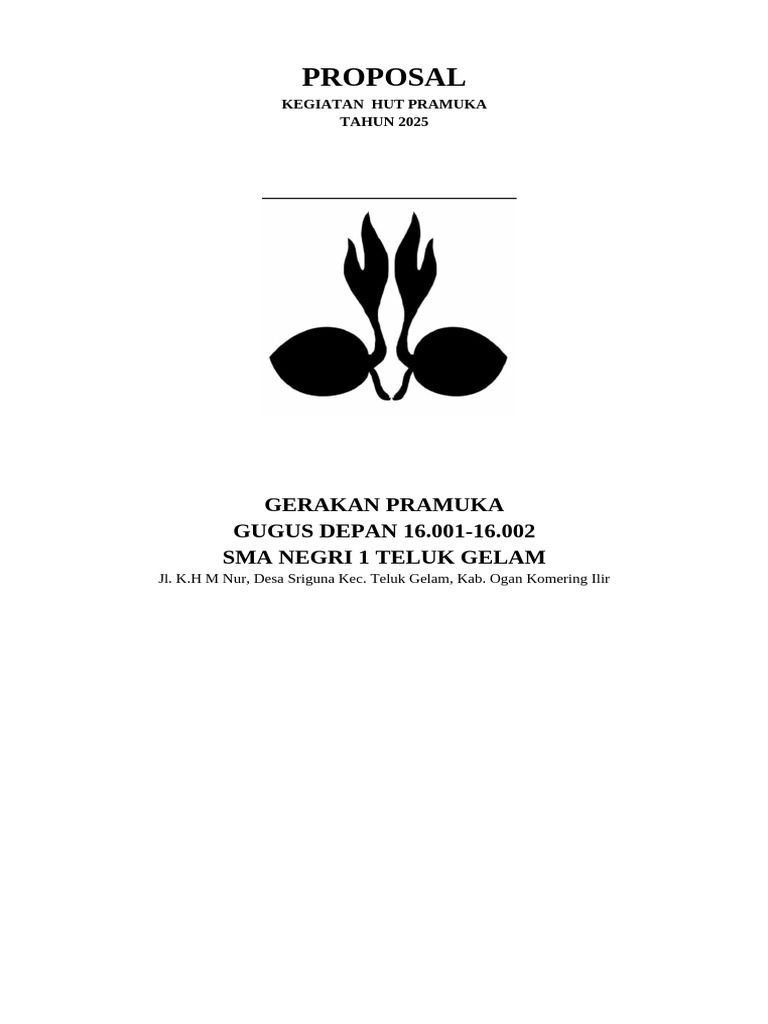 Proposal Hut Pramuka | PDF